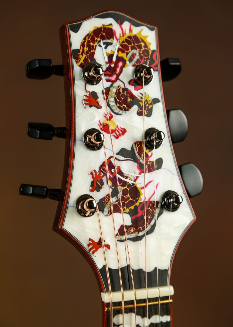 Harvey Leach The Great Wall Masterpiece Art Guitar OM Acoustic | The ...